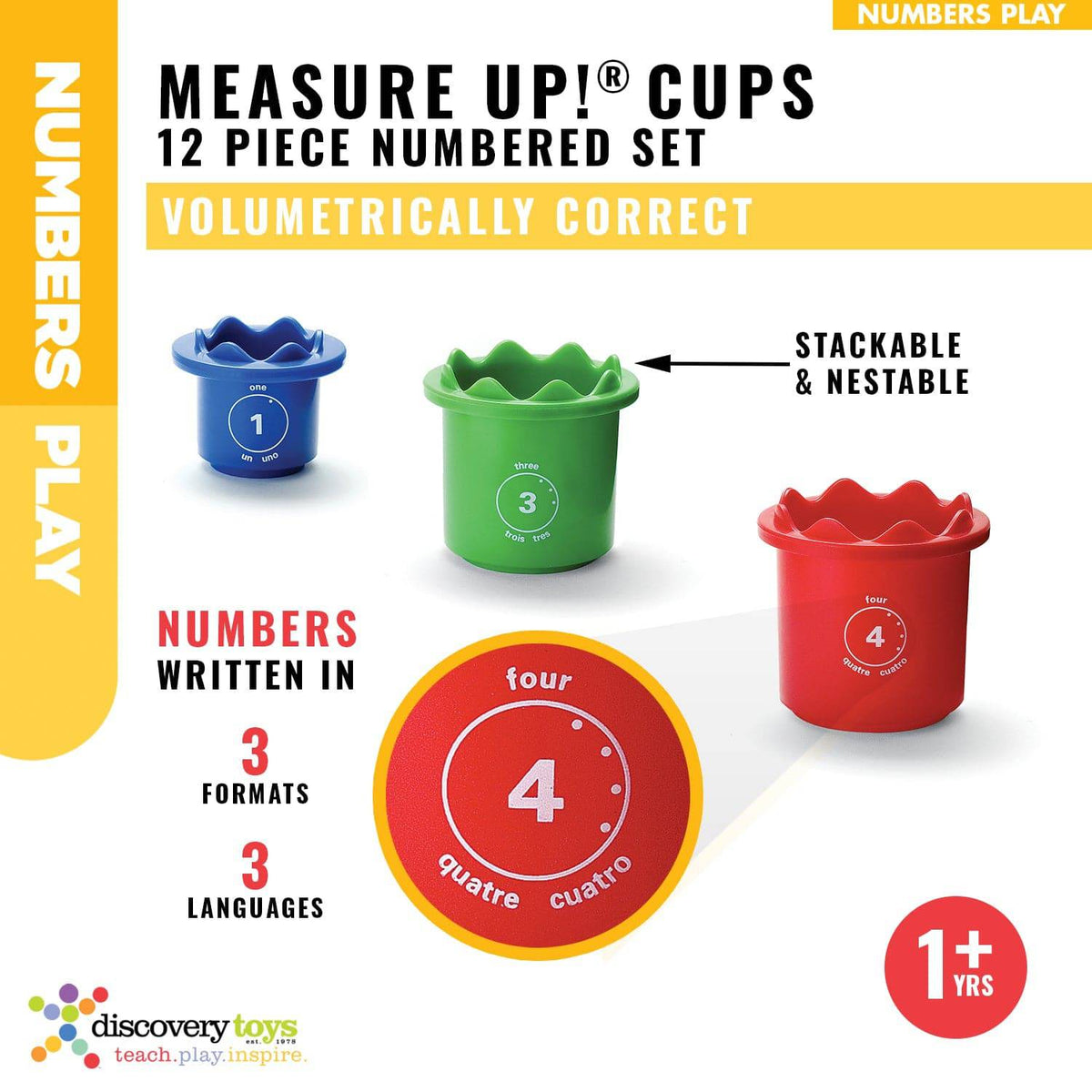 MEASURE UP! CUPS Stacking Cups Educational Toy | Discovery Toys
