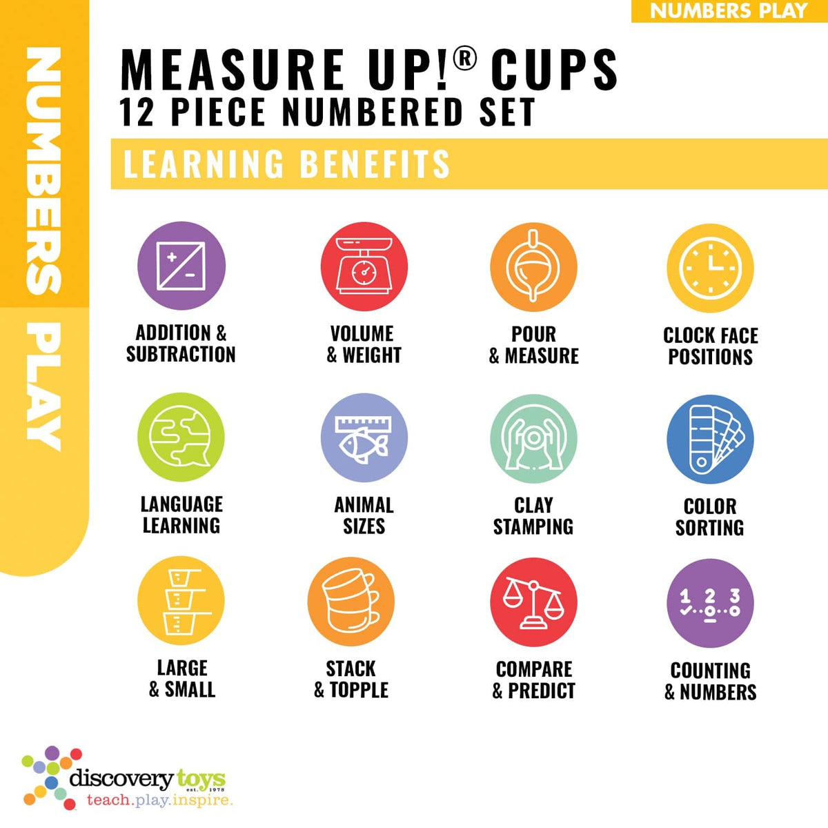 MEASURE UP! CUPS Stack & Learn Set | Discovery Toys